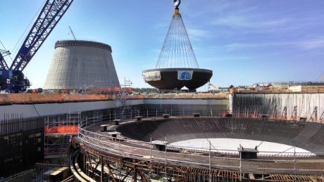 Vogtle 4 containment vessel bottom in place - World Nuclear News